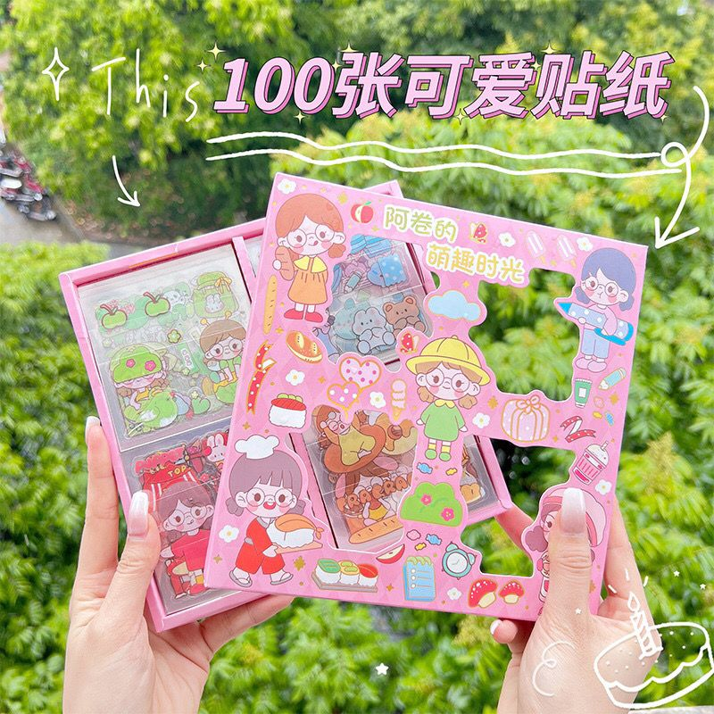 100 Sheets PVC Stickers Children's Drinking Bottle Stickers Tumblr ...