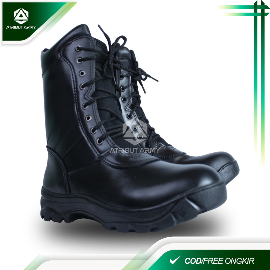 HITAM Pdl TNI AD Shoes Security Guard Police Police Rubber Sole ...