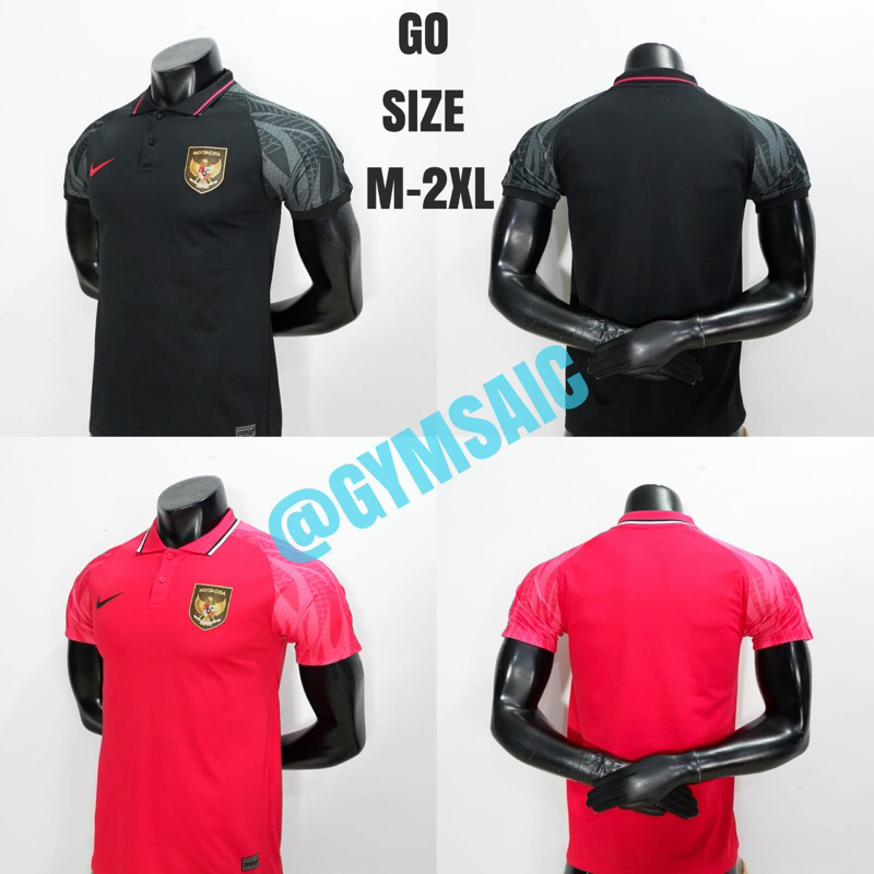 MERAH Latest Red Indonesian National Team POLO JERSEY GRADE ORI ...