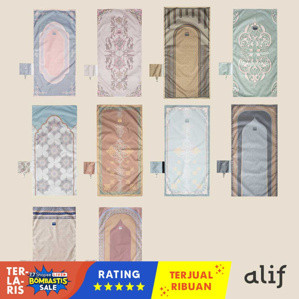 Alif Modern Wear - Sajadah Handheld Travel Waterproof Anti Slip Drop I | Shopee Malaysia