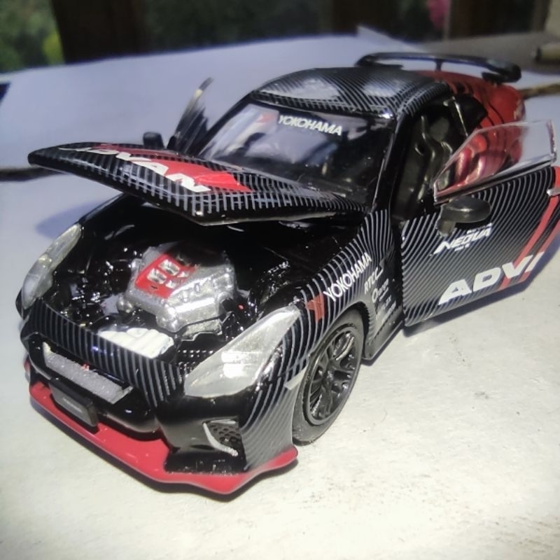 Era car 1/64 nissan gtr r35 advand livery open hood & door loose ...
