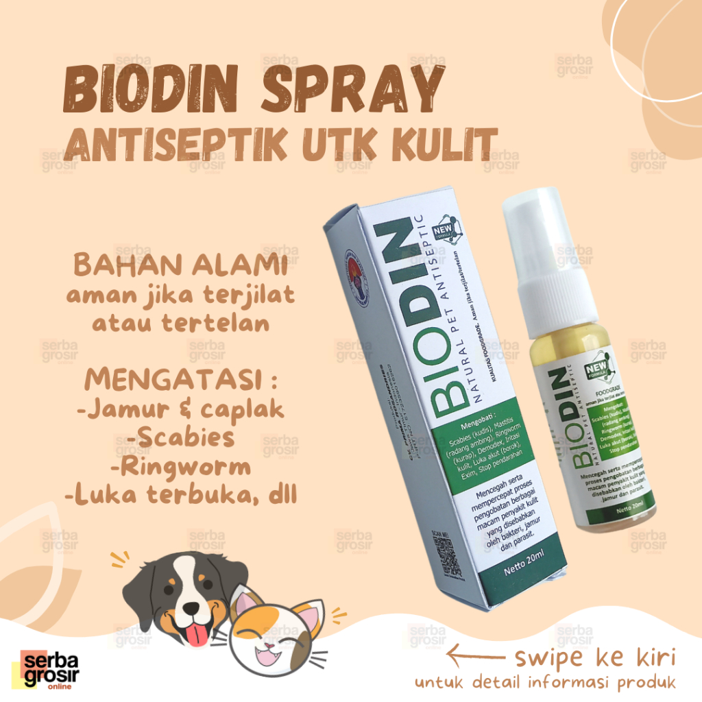 Biodin Spray Fungus Medicine for Cats Dogs Scabies Scabies Ringworm ...