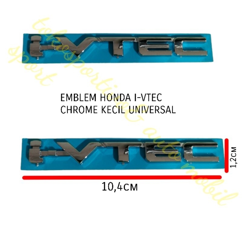 Small HONDA i-vtec LETTER STICKER WRITING LOGO EMBLEM CHROME i-vtec ...