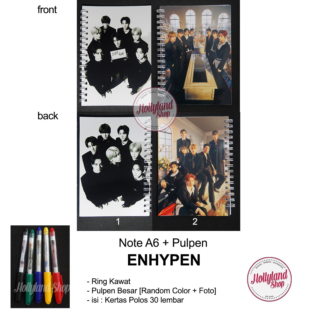 A6 Notes Package + KPOP Big Pen - ENHYPEN Notebook | Shopee Malaysia