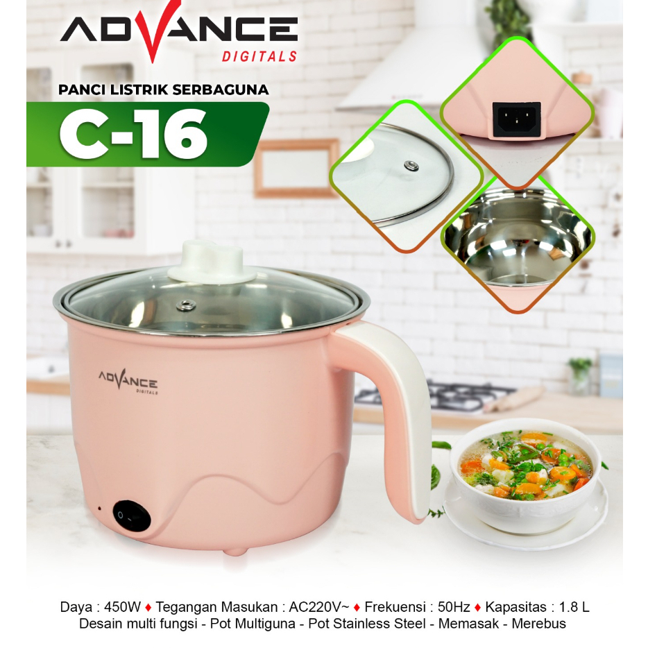Advance Multi-Purpose Electric Pot C350 1,8 Liter / Pot C16 1.5L | Shopee Malaysia
