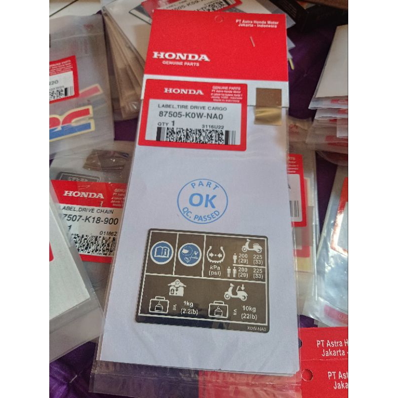 Original adv 160 Tire Pressure label Sticker | Shopee Malaysia