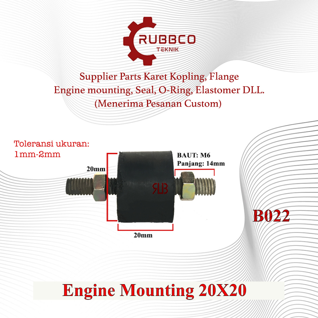 MESIN Engine Mounting/Rubber Engine Mount 20X20 B022 | Shopee Malaysia