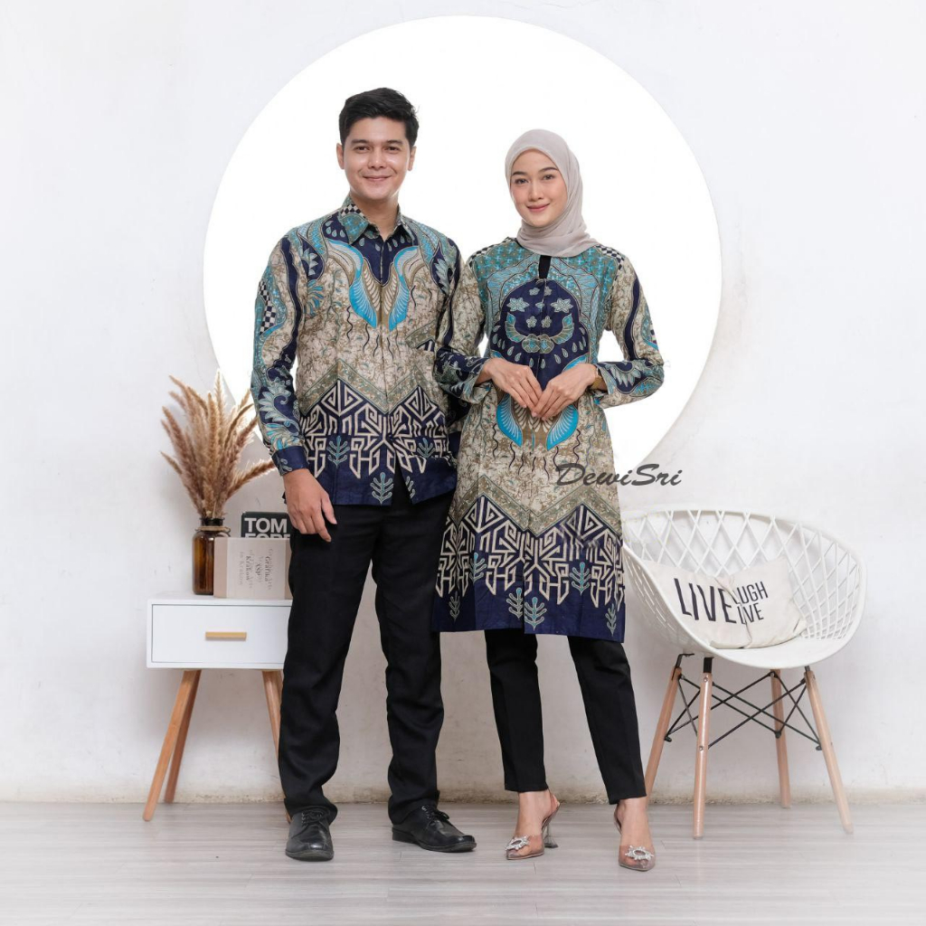 The Newest batik Clothes For The couple mama papa - Uniform bati Office ...