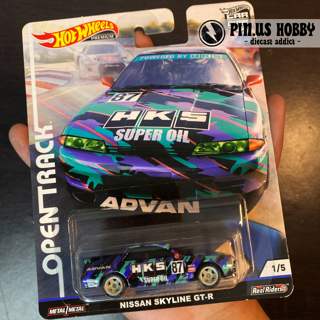 HOT WHEELS PREMIUM NISSAN SKYLINE GT R R32 HKS OPEN TRACK ORIGINAL HOT ...