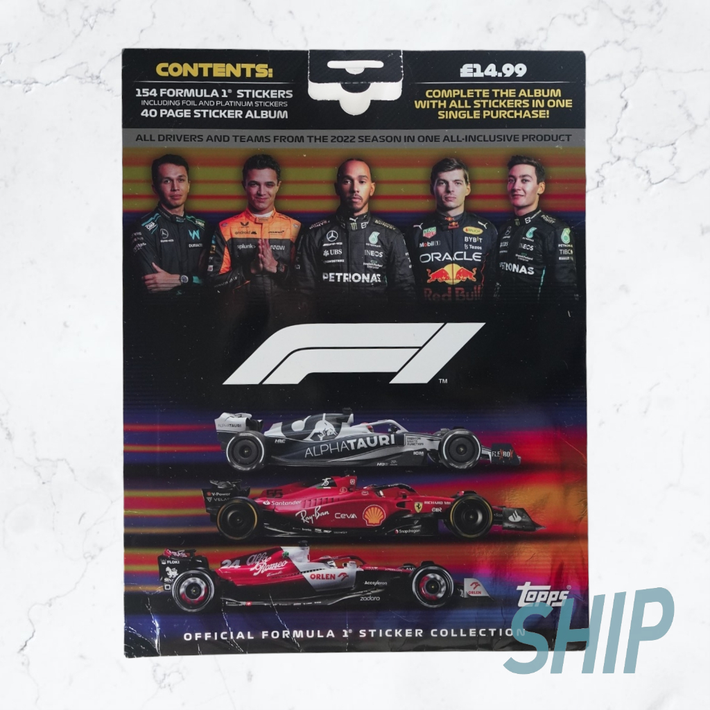 Official F1 2022 sticker album set Topps Complete original sticker ...