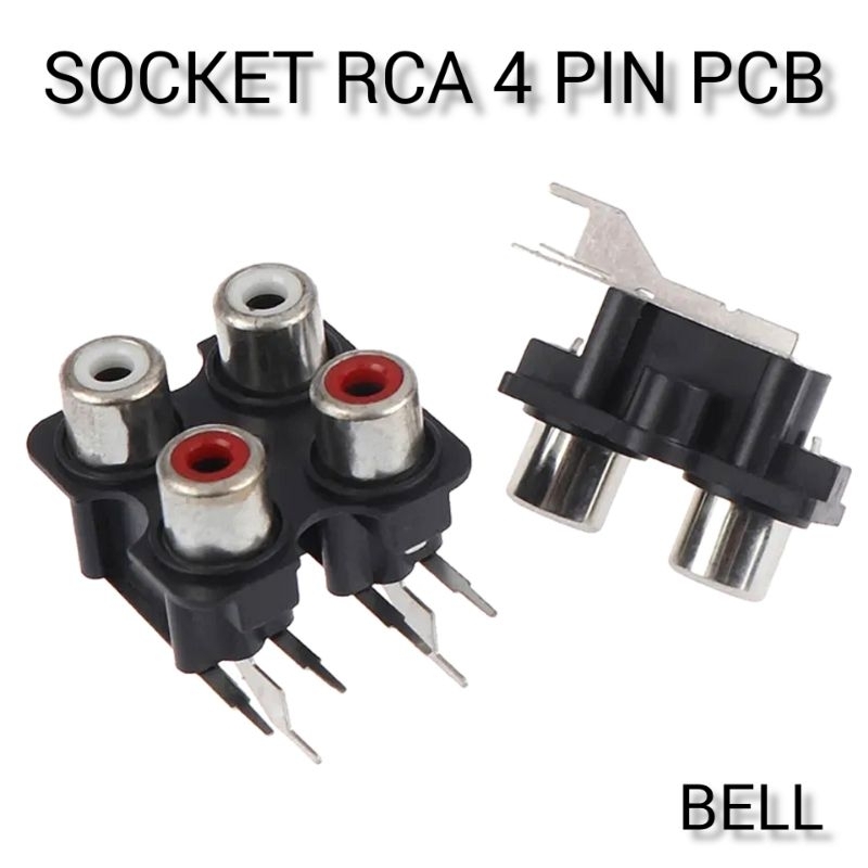 Rca 4 Pin Bell Socket Plug in PCB Mount | Shopee Malaysia