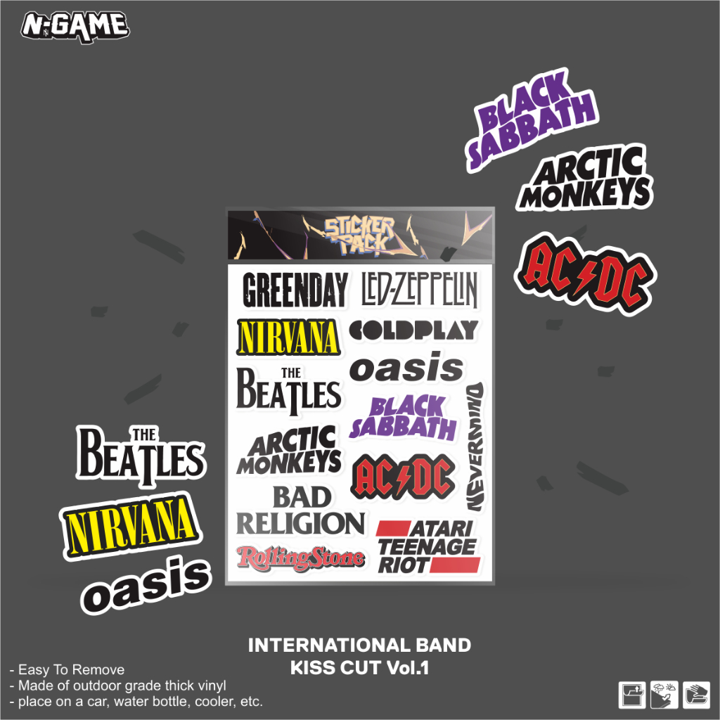 Sticker Pack Aesthetic Band Rock Metal Indie - sticker tumblr Helmet ...