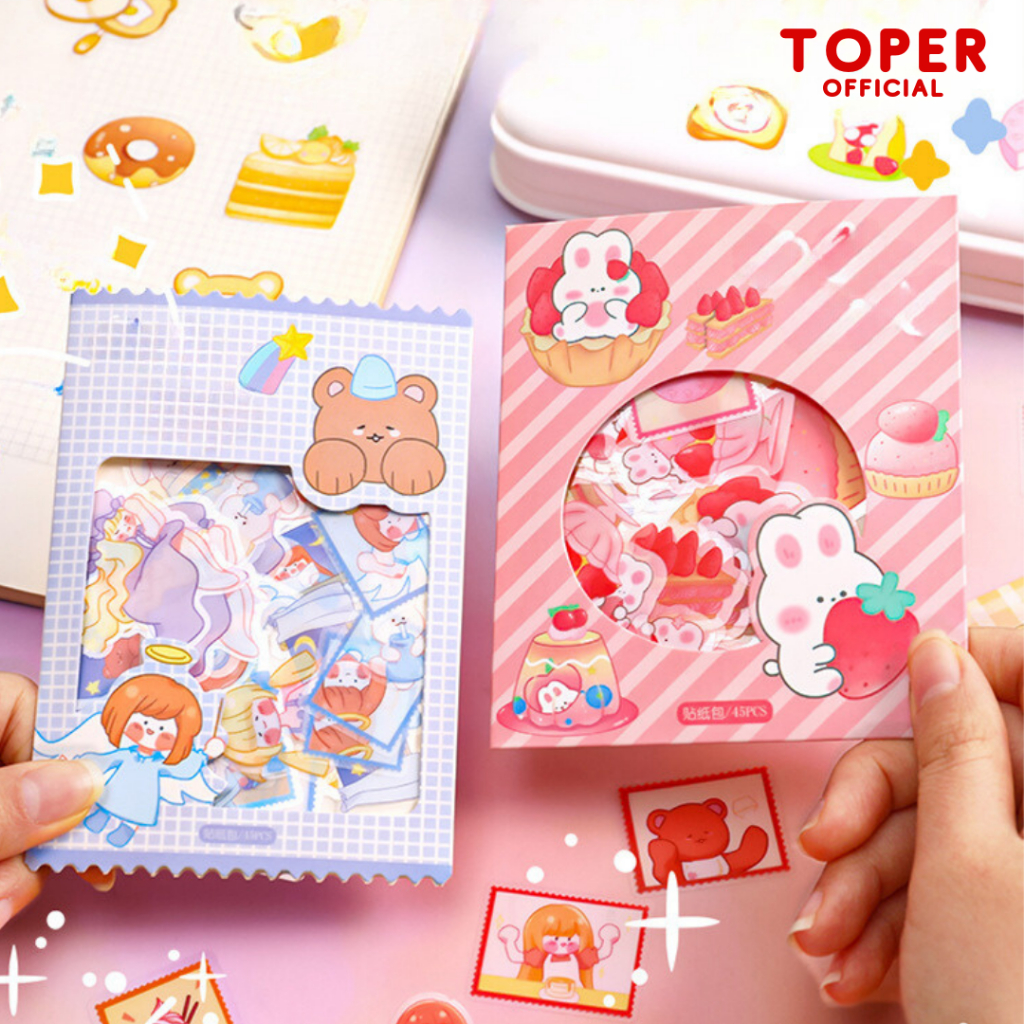 Sticker Set Contents 45pcs Aesthetic Cute Cute Aesthetic Various Motifs ...