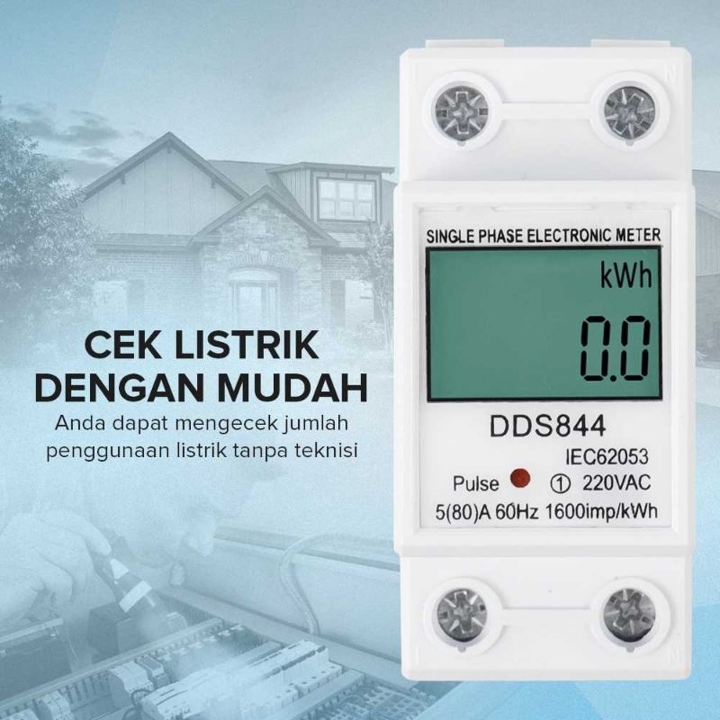 Digital Din Rail kWh Meter Single-Phase 220v. Electric Meter | Shopee ...