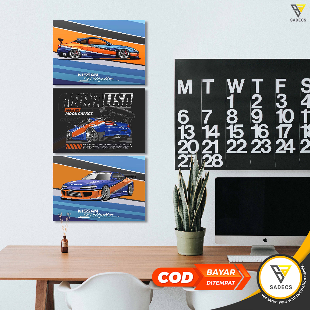 HIASAN DINDING KAYU Sadecs - SILVIA S13 MONALISA Wooden Poster Room ...