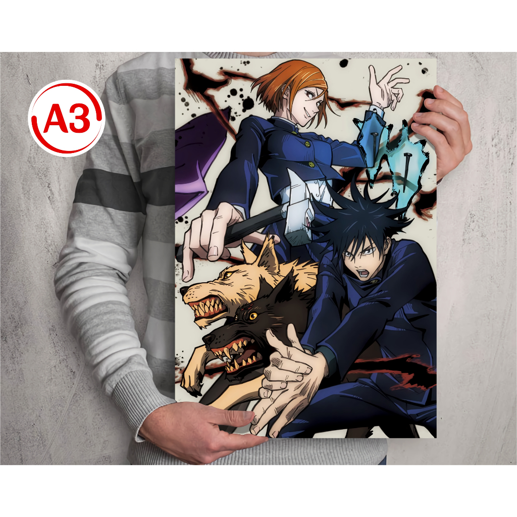 Poster Collection A3 Anime Jujutsu Kaisen A - Itadori Fushiguro ...