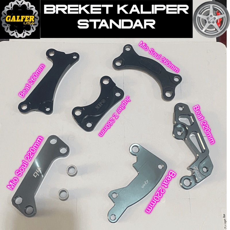 STANDARD Caliper BRACKET CNC Disc Plate 220mm 260mm Xeon Mio Soul J GT ...