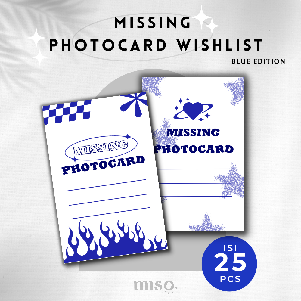 Missing Photocard Wishlist Blue/Binder Filler/Photocard Wishlist paper ...