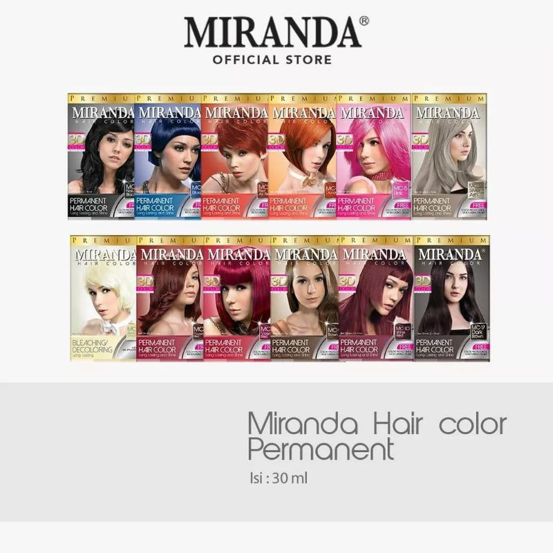 Miranda Hair Color Permanent 30 ml | Shopee Malaysia