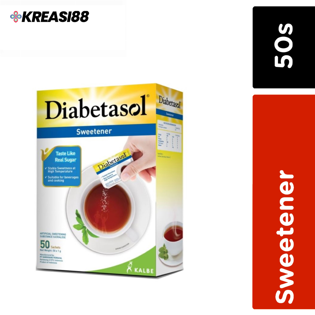 Diabetasol Zero Calorie Sweetener - 50 sachets (Dietary Sugar) | Shopee ...