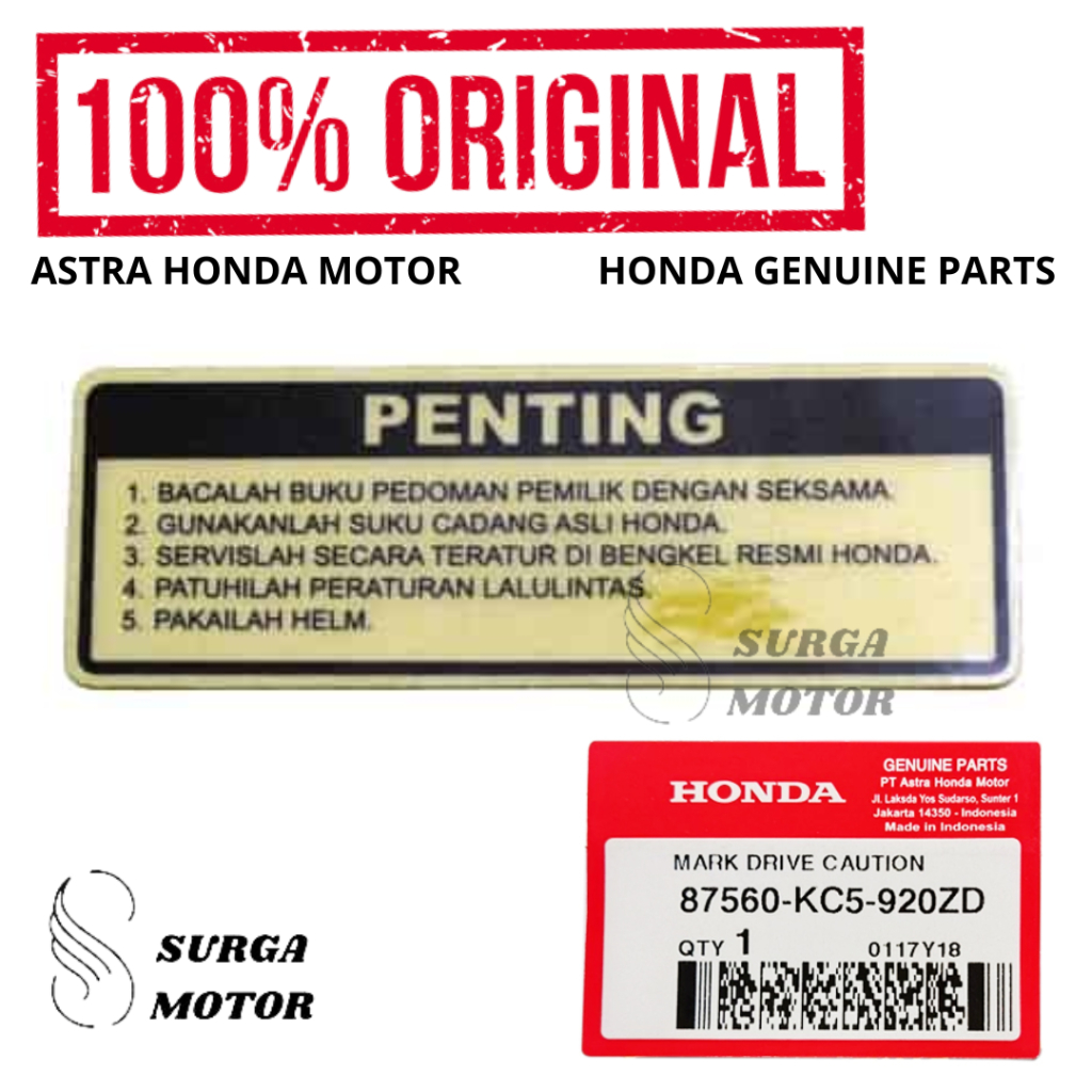 HITAM Tangky Label Sticker Important Writing Mark Drive Caution Black ...
