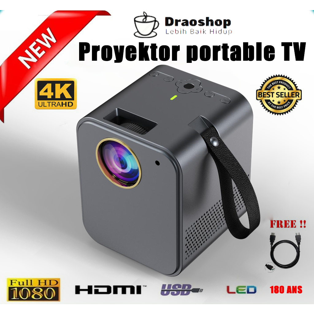 Hp infocus 4K Android/iOS portable Projector HP/Wi-Fi/bluetooth Connect ...