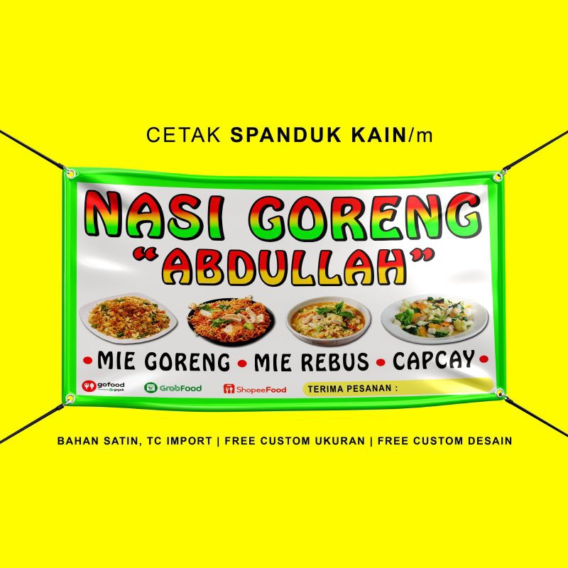 Madura Sate Fried Rice Cloth Banner Pecel Lele FREE DESIGN | Shopee ...