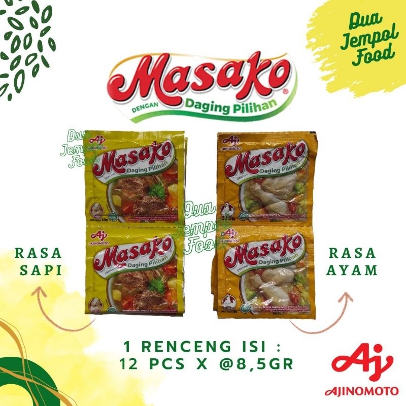 Masako Beef Chicken Antem Contents 12pcs X 8 5gr Sachet Rice Chicken