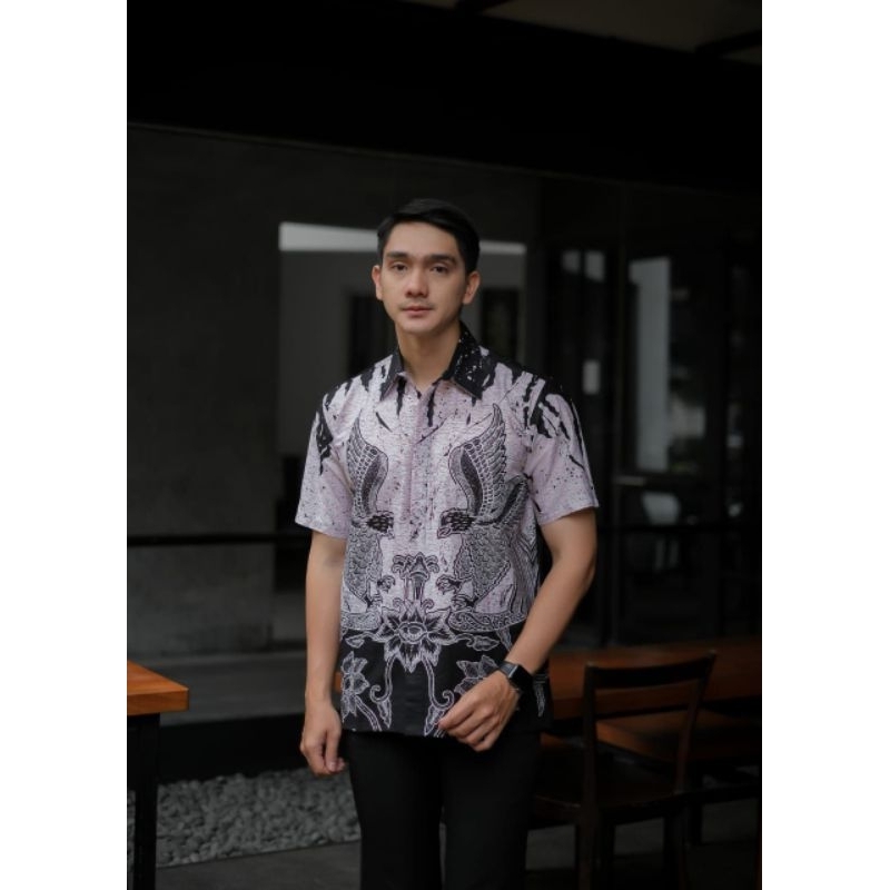 KEMEJA Premium BATIK Shirt With Twin GARUDA MOTIF | Shopee Malaysia