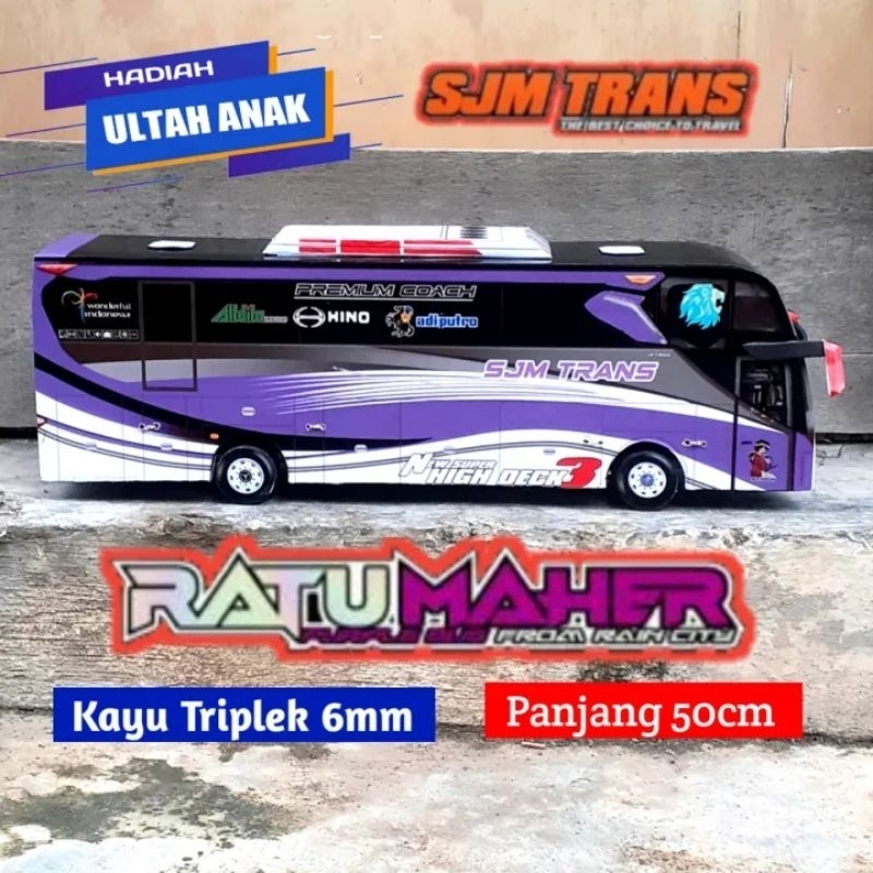 Miniature Bus PO.SJM RATU MAHER Newest Toy Birthday Gift for Your ...
