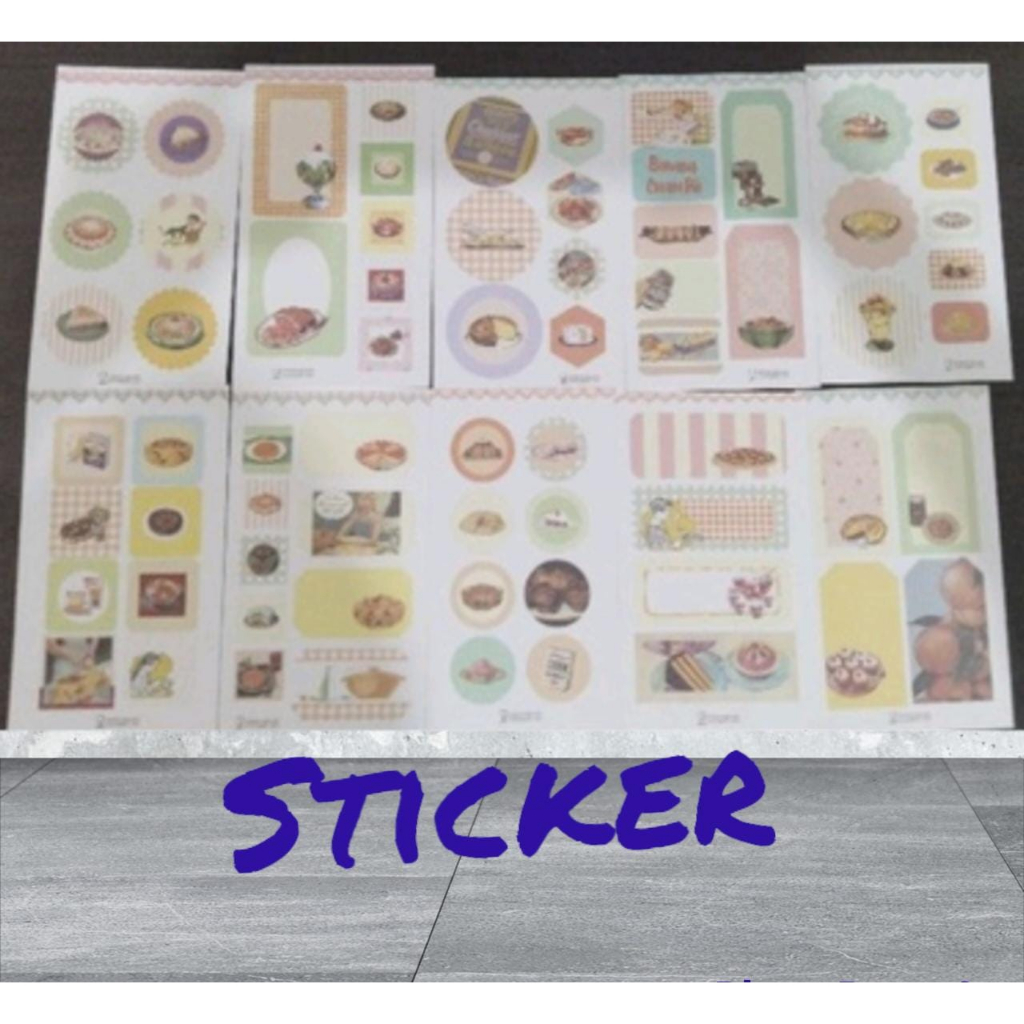 Recipe design theme stickers sold per pack containing 10 premium ...