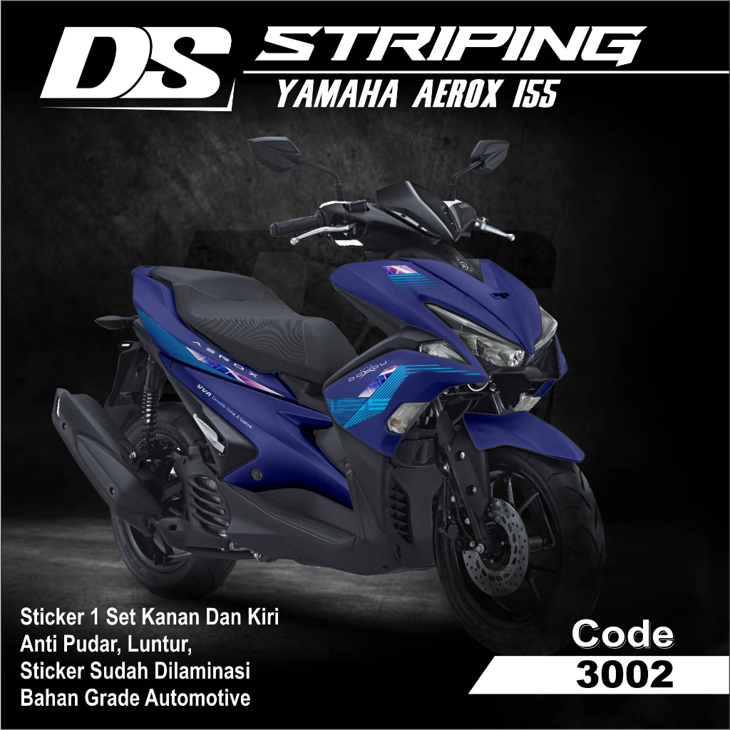 3002 Aerox 155 Semi Full Striping Stickers List Simple Variations ...