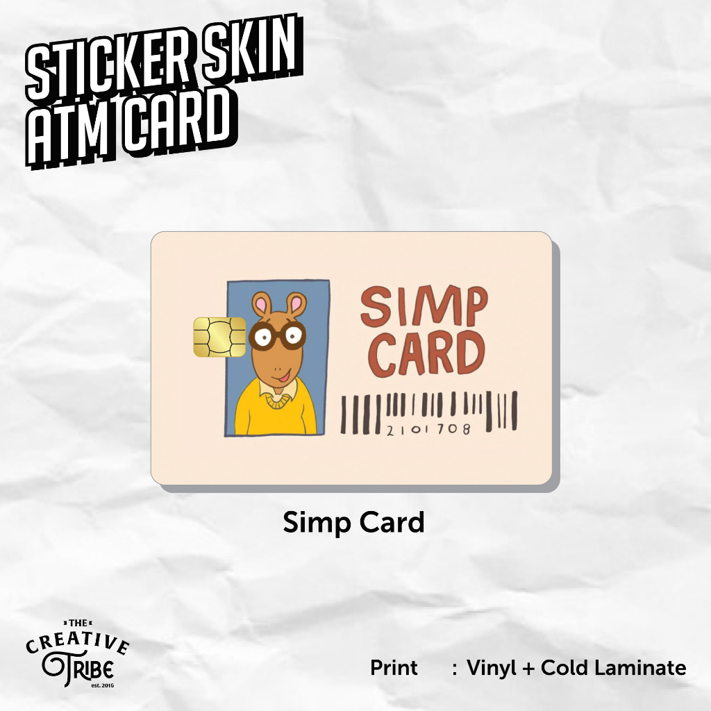 Simp Card - Sticker Card Skin - Vinyl ATM Debit Credit Emoney Flazz ...