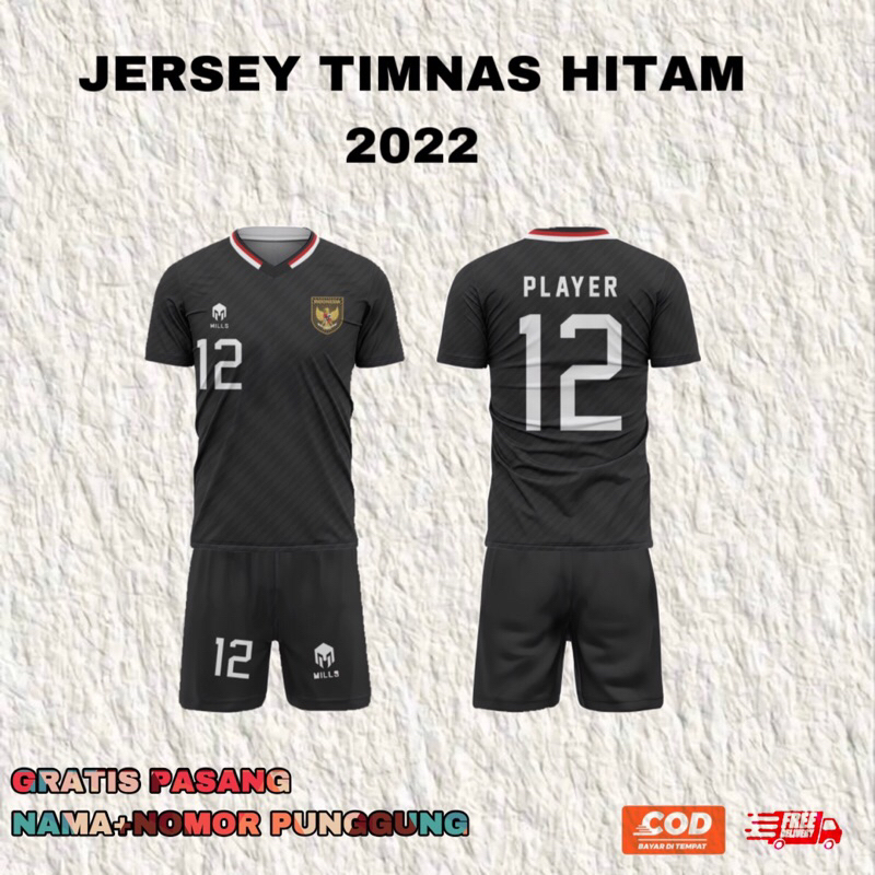 HITAM Premium 2022 Black Indonesian National Team Suit Free To Install ...