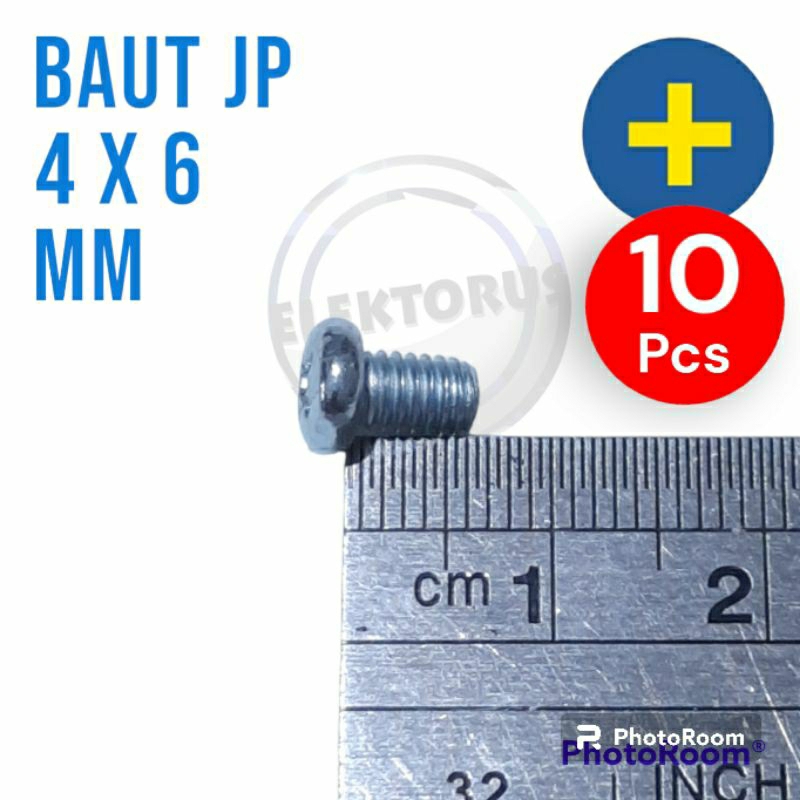MESIN MATA Jp Bolts 4x6 mm 10Pcs Fine Thread Machine Bolts Screws Small Screws Philips Plus ...