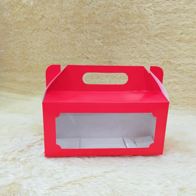 MERAH Gable Box Dus Chinese New Year Ivory Red 26x9x12.5 cm | Shopee ...