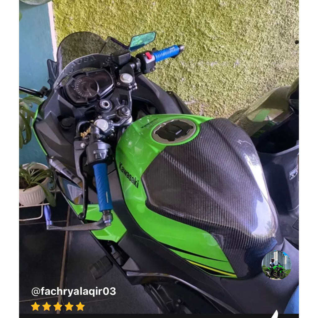 Cover Tank CARBON KEVLAR NINJA 250 FI NEW 2018 COVER Tank CARBON NINJA ...