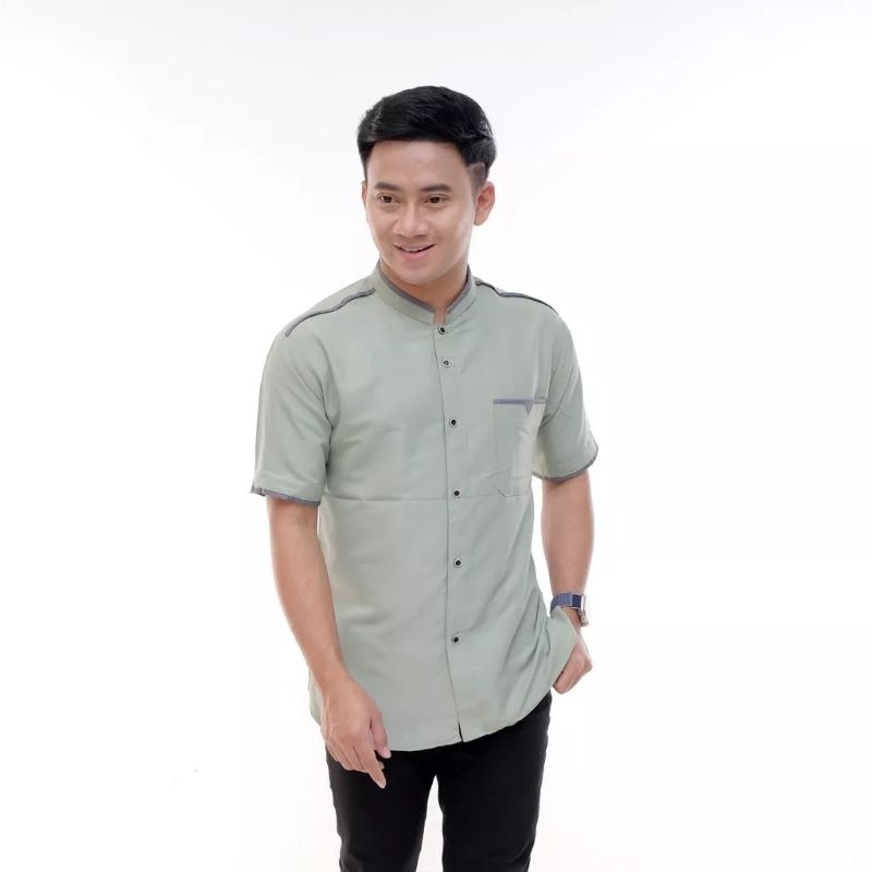 KEMEJA HIJAU Koko Green SAGE // KOKO CASUAL Shirt // PAKISTAN KURTA ...