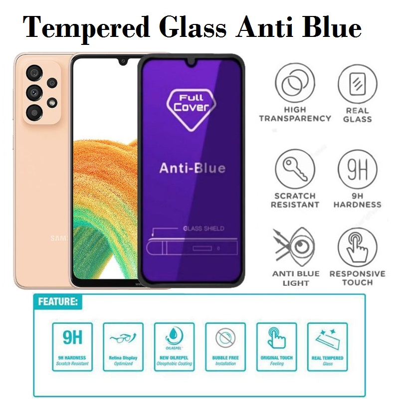 Tempered Glass Samsung A32 4G/5G A52 A52s 5G A72 Tempered Glass Anti Blue | Shopee Malaysia
