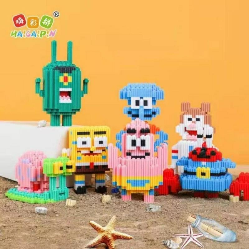 Nano Block Spongebob Series Building Block Toys Nano Blocks Nano Bricks Building Blocks DIY ...