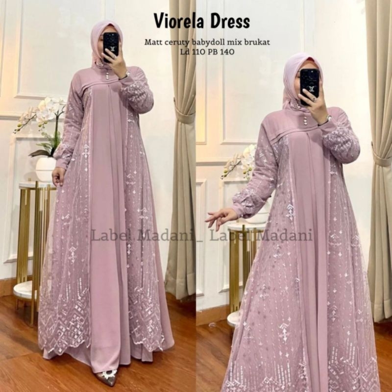 Viorela DRESS ( LABEL) | Shopee Malaysia