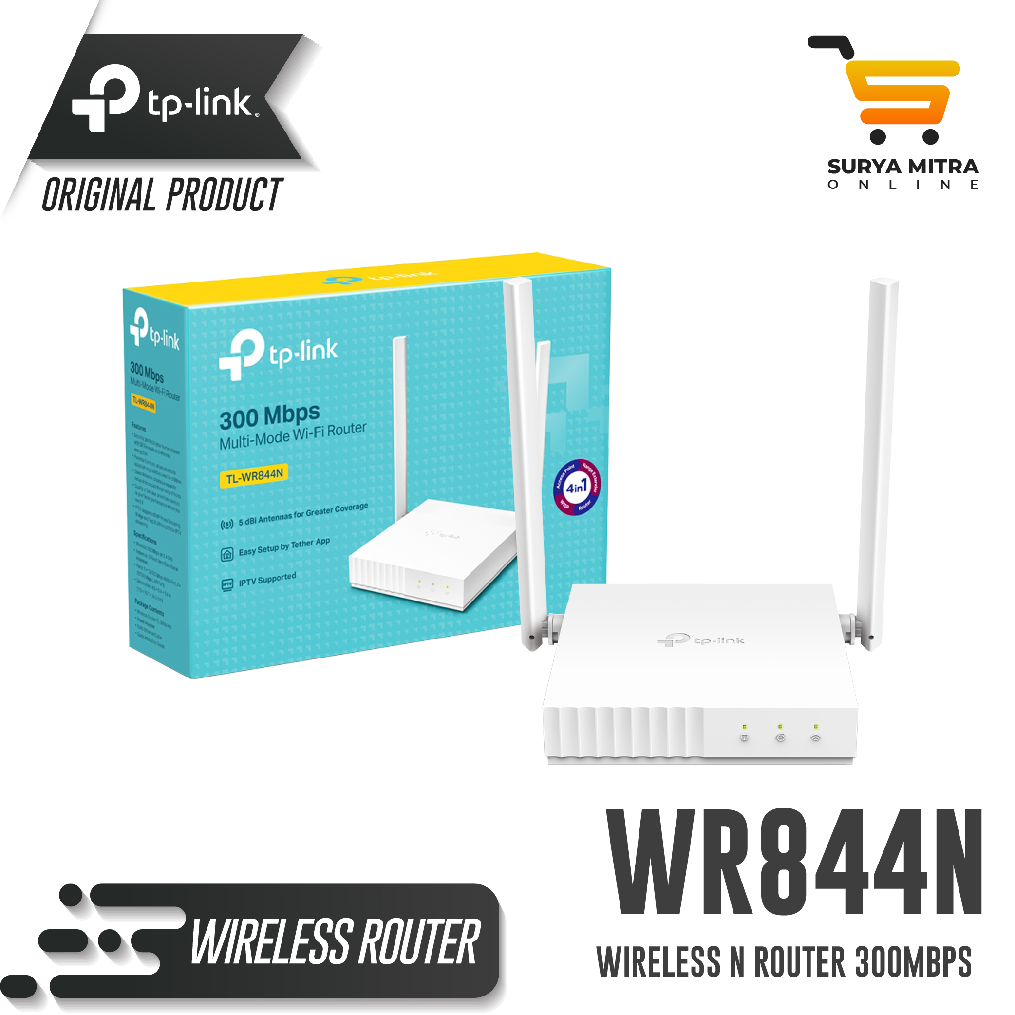 Tp-link TL-WR844N 300 Mbps Multi-Mode Wi-Fi Router | Shopee Malaysia