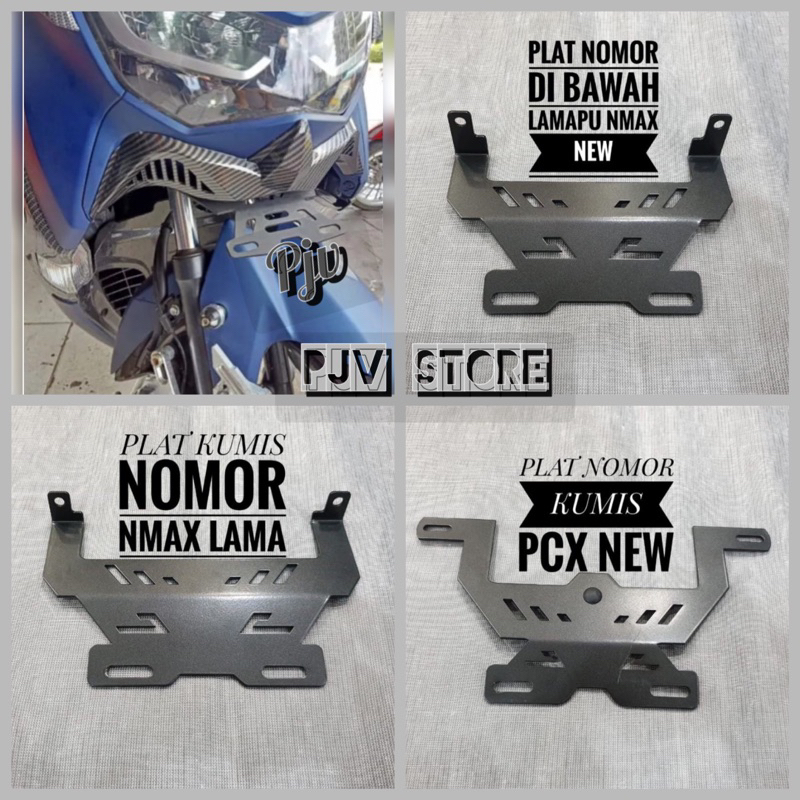 Nmax Mustache Number Plate Bracket NEW,NMAX Old,PCX,AEROX SUPER | Nmax PCX AEROX pjv store Plate ...