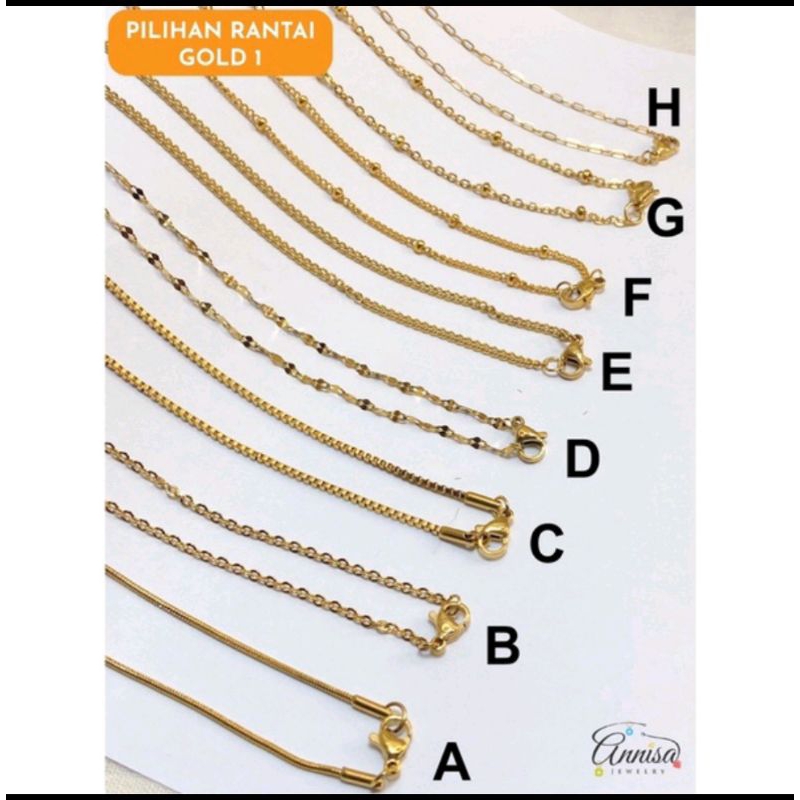 Original Titanium Gold Chain | Shopee Malaysia