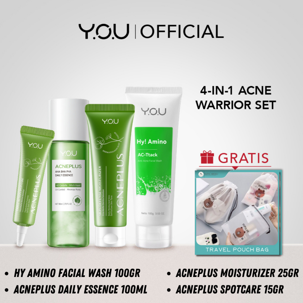 You Acne Bundle 4 in1 Acne Treatment Series, Hy amino Facial wash Acne ...