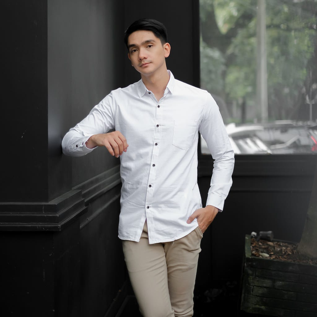 PUTIH KEMEJA Plain White Shirt | Formal Shirt | Men's Long Sleeve Plain ...