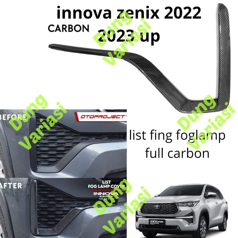 List of innova zenix fog lamp rings 2022 2023 2024 Full Carbon | Shopee ...