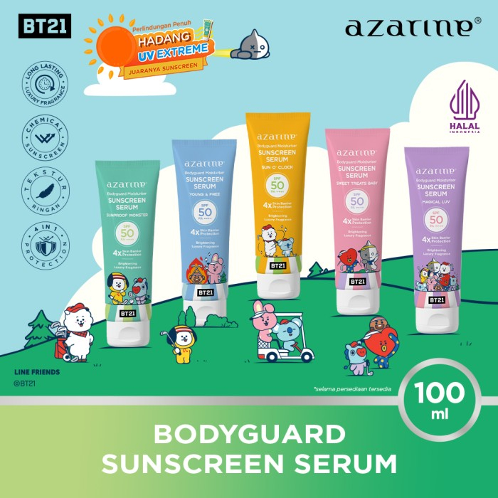 Dc Azarine BT21 Body Guard Moisturiser SPF 50 PA+++ Sunscreen | Shopee ...