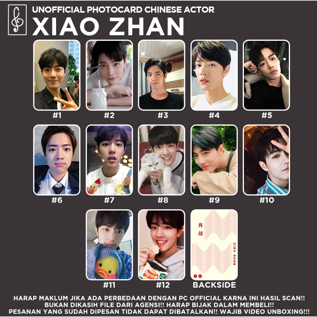 [CHINESE Actor] PHOTOCARD XIAO ZHAN FANMADE | Shopee Malaysia