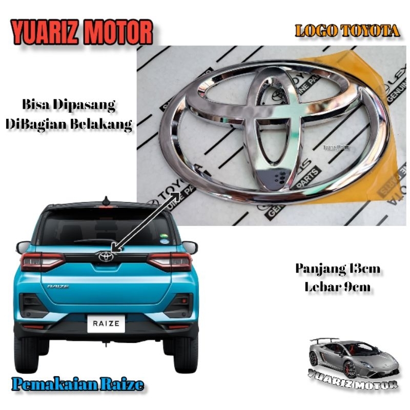 Toyota Raize Rear Trunk Emblem Logo Original/Toyota Rear Luggage Raize ...